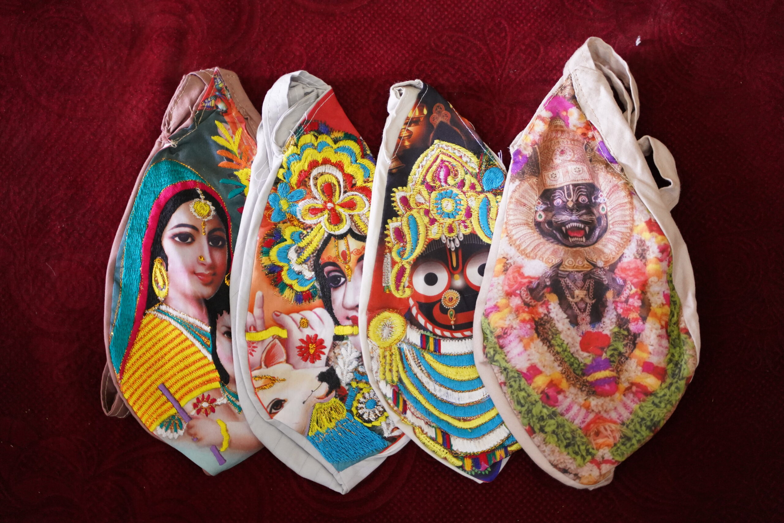 Krishna Bead Bag - Digital Print & Embroidery – Iskcon Kart